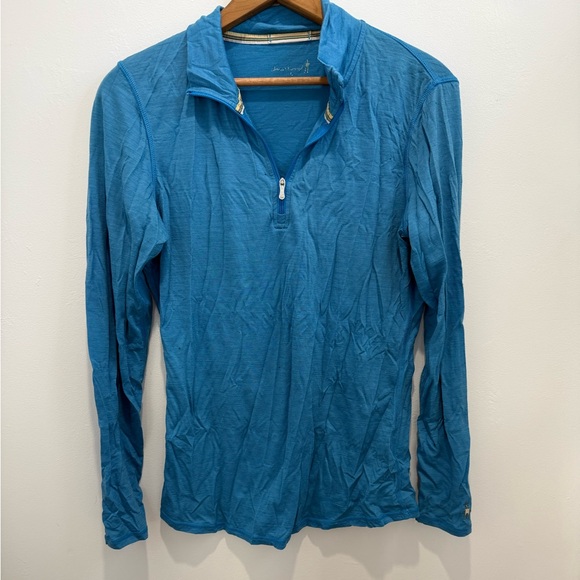 Smartwool | Tops | Smartwool Blue Quarter Zip Pullover Large | Poshmark